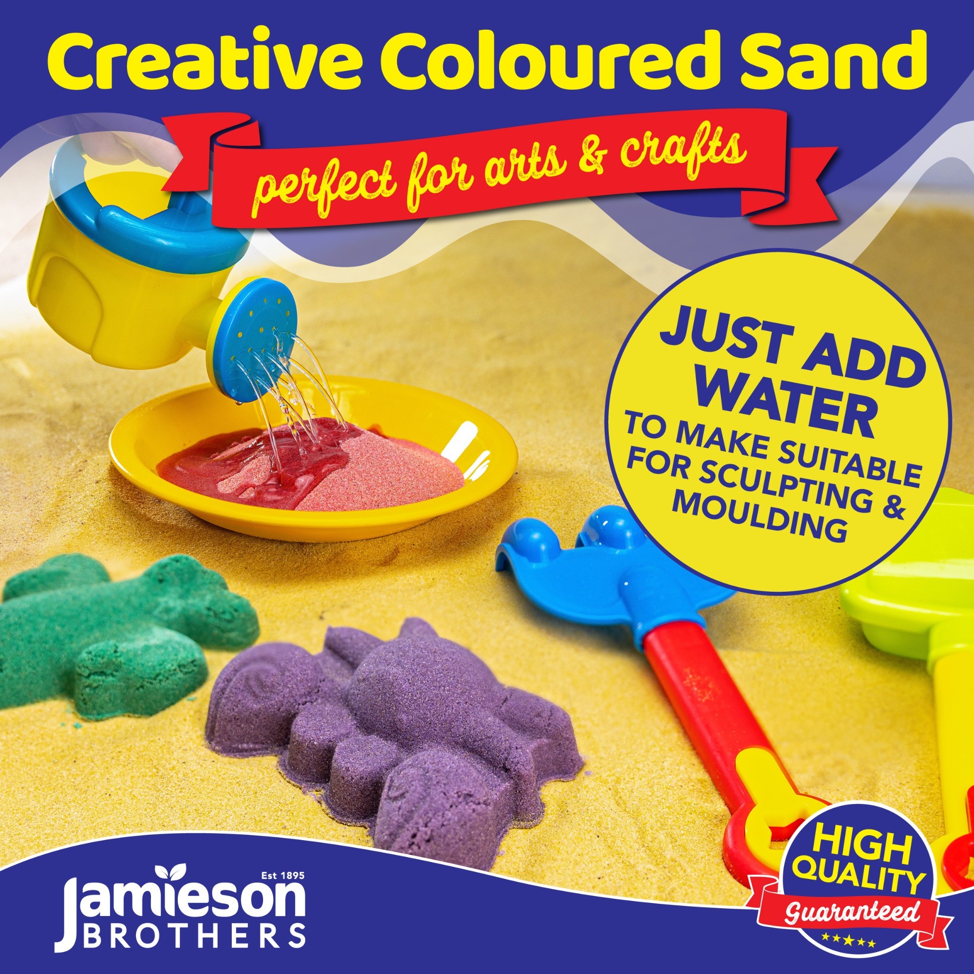 Blue Coloured Dry Play Sand Soft Sand for Kids Make Sand Art Arts Craft Sand Non Toxic Non Staining Just Add Water to Make Playsand for