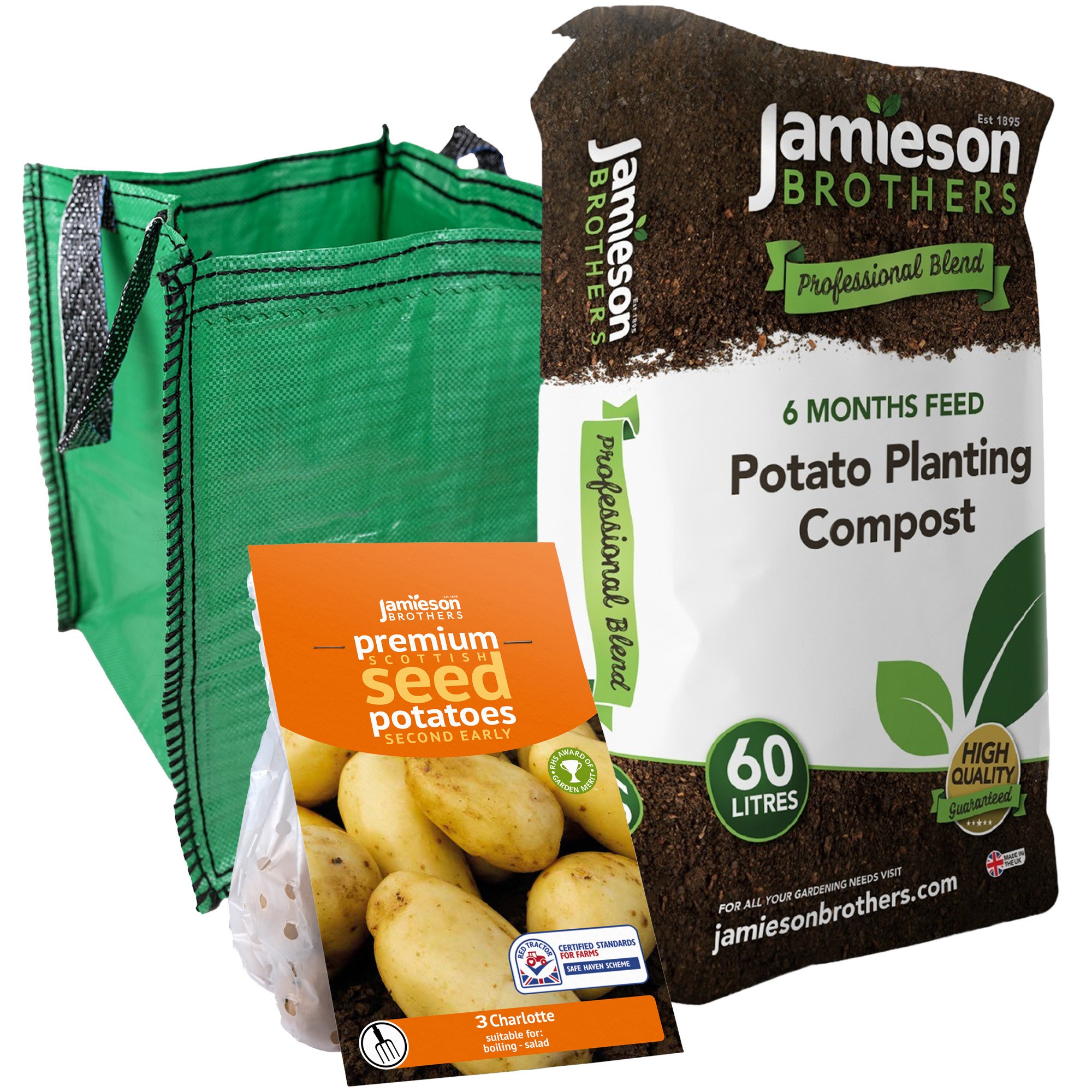 Charlotte Grow Your Own Seed Potatoes Bundle - Kit Including 3 x Seed ...