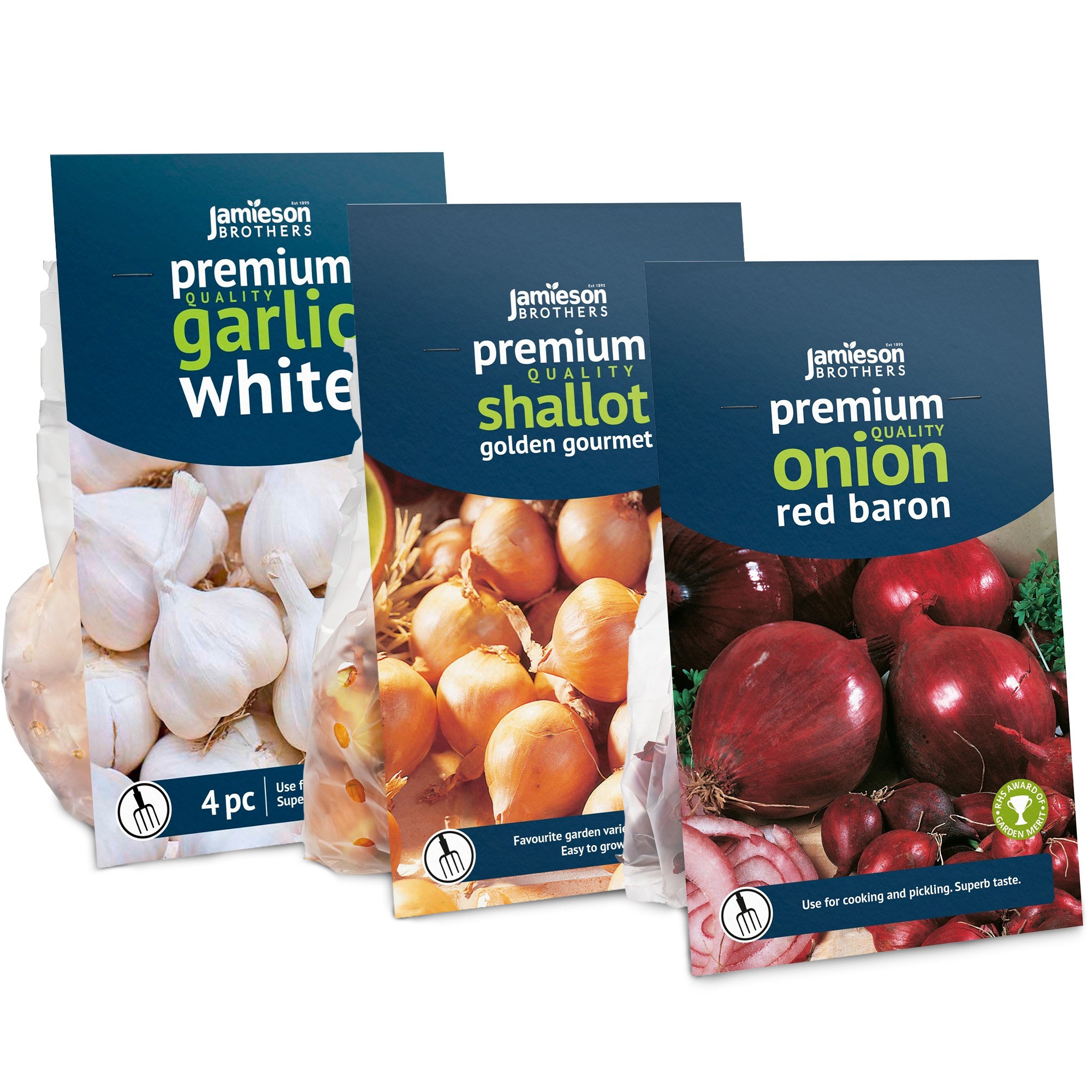 Spring Vegetable 3 Pack Red Baron Onions Golden Gourmet Shallots and ...