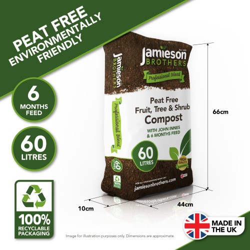 Peat Free Fruit, Tree and Shrub Compost with added John Innes 60L ...