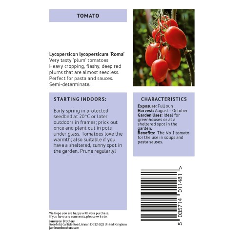 Tomato Seeds Bundle - 4 varieties by Jamieson Brothers